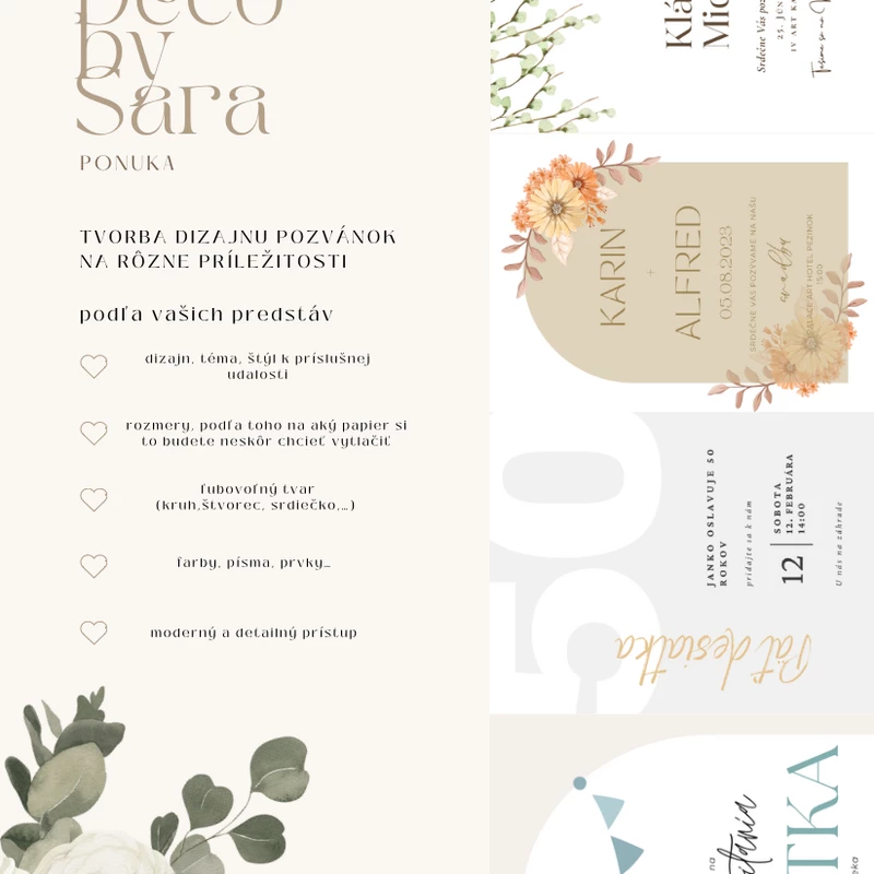 Ja spravím dizajn na pozvánky a oznámeni... za 13,00 € | JASPRAVÍM.sk